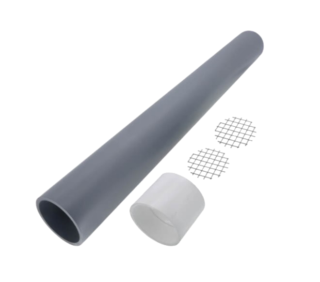 2" PVC VENT SET, INCLUDES CPVC STARTER, PVC TERMINATIONS, & SCREENS ...