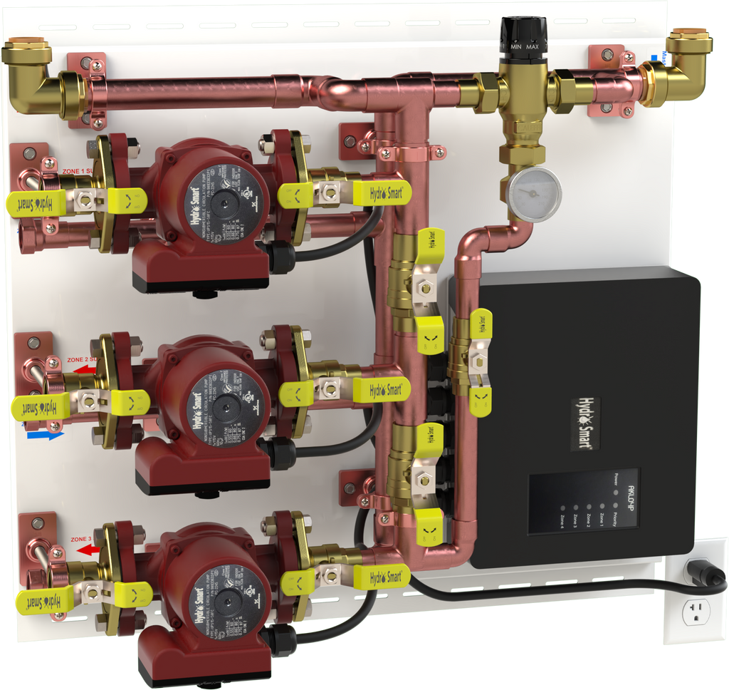 HS2T3ZPMP - 2 Temp, 3 Zone by Pump Zoning Panel – Hydro-Smart