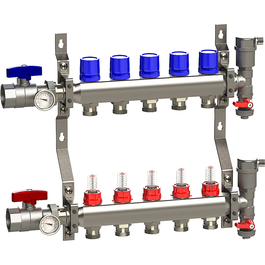 5 Position Manifold Assembly w/ 1/2" Fittings – Hydro-Smart