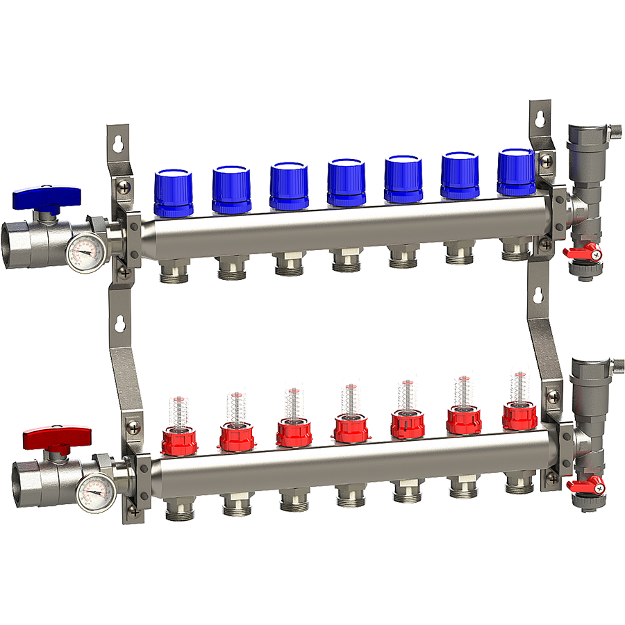 7 Position Manifold Assembly w/ 1/2" Fittings – Hydro-Smart