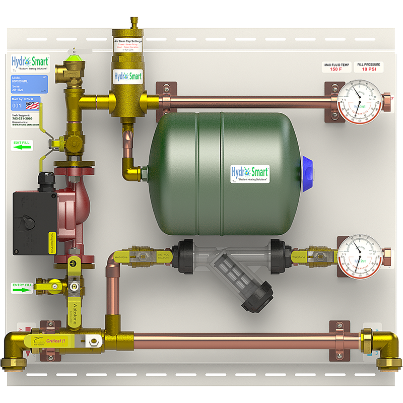 HS1T2ZPMP - 1 Temp, 2 Zone by Pump Zoning Panel – Hydro-Smart