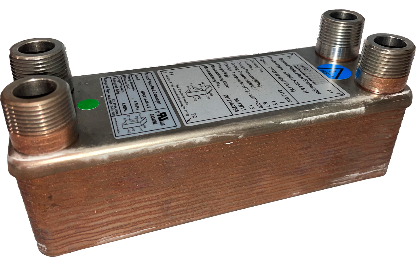 HTG035-40 Hydronic Brazed Plate Heat Exchanger – Hydro-Smart