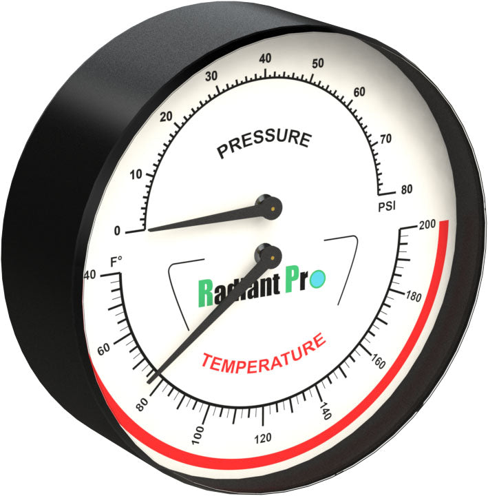 1/2" NPT Temperature & Pressure Gauge (Tridicator) – Hydro-Smart