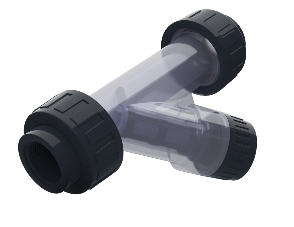 Hydro Smart 3/4" Socket/Threaded Clear Y Strainer – Hydro-Smart
